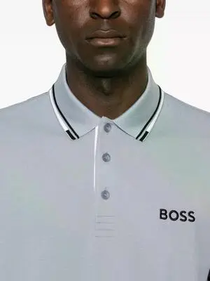 BOSS Logo-print Tipped Polo Shirt