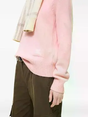 Burberry Cashmere Sweater With Knight Motif - Pink