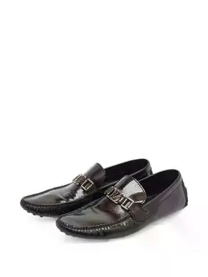 LOUIS VUITTON Hockenheim Patent Leather Loafers - Brown