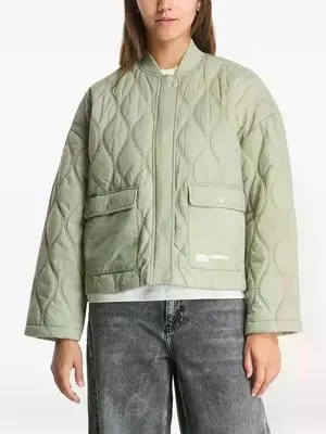 Karl Lagerfeld Light Quilted Jacket With Band Collar