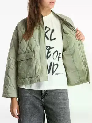 Karl Lagerfeld Light Quilted Jacket With Band Collar