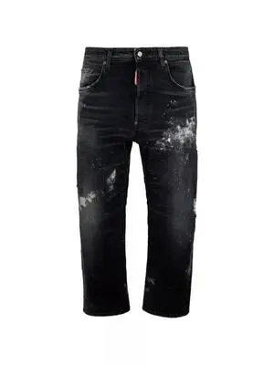 Dsquared2 Bow-leg Jeans With Distressed Finish