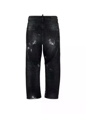 Dsquared2 Bow-leg Jeans With Distressed Finish