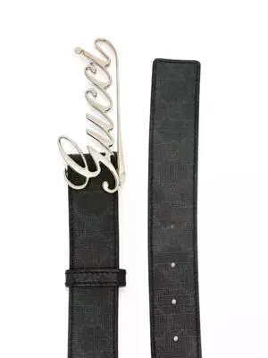 Gucci Logo Plaque Belt - Black