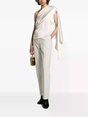 Alberta Ferretti One-shoulder Draped Blouse