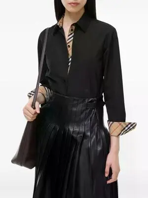 Burberry Classic Fit Cotton Poplin Shirt With Embroidered Knight