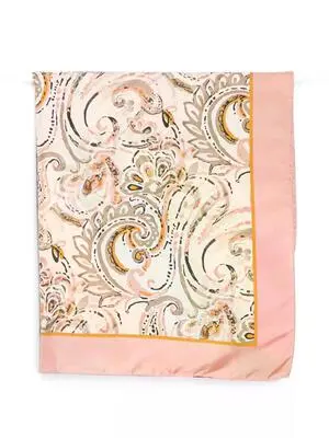 D'ANIELLO Paisley-print Silk Scarf - Neutrals