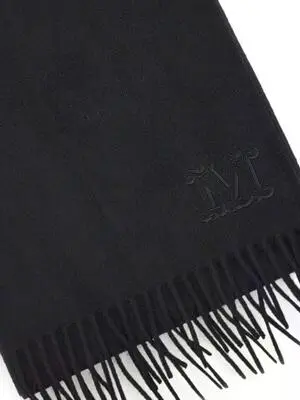 Max Mara Dalia Monogram-embroidered Scarf - Black
