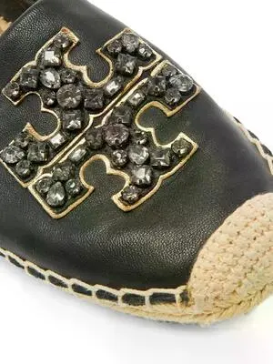 Tory Burch Embellished Leather Espadrilles