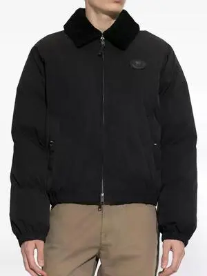 Burberry Farnborough Aviator Jacket With Shearling Collar