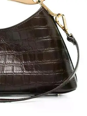 ELLEME Mini Boomerang Croc-effect Leather Tote Bag