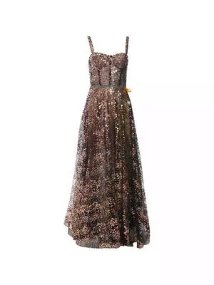 BRONX AND BRONCO Midnight Noir Sequined Gown - Black
