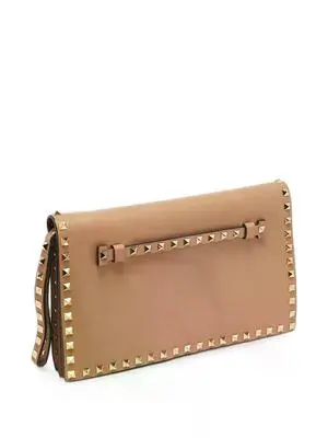 Valentino Garavani Rockstud Flap Clutch Bag
