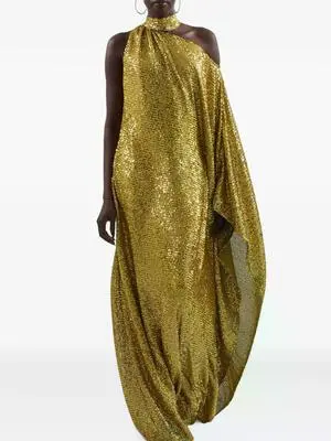 TALLER MARMO Atlas Disco Sequin-embellished Dress - Gold