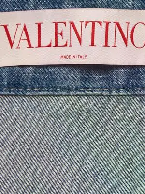 Valentino Garavani Embroidered Denim Mini Skirt