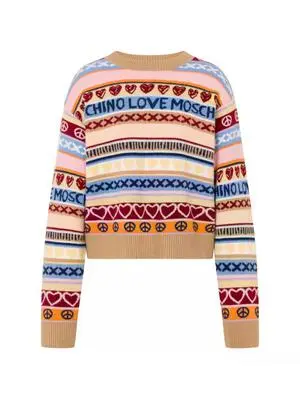 Moschino Wool Intarsia Pullover Sweater