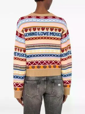 Moschino Wool Intarsia Pullover Sweater