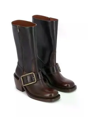 Dries Van Noten Buckled Leather Boots