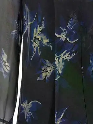 Max Mara Floral Print Silk Blouse