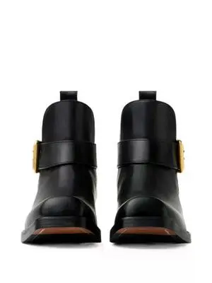 Versace Orlando Leather Ankle Boots With Medusa Hardware