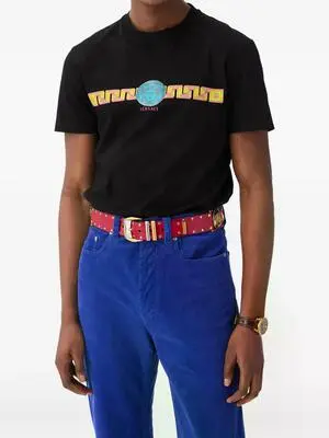 Versace Printed Cotton-jersey Slim T-shirt