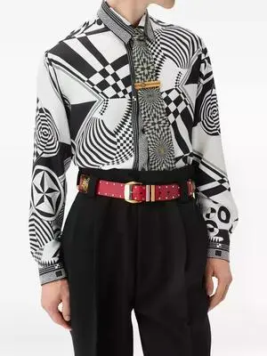 Versace Printed Silk Twill Regular Shirt