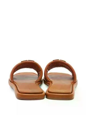 Tory Burch Double T Leather Slides