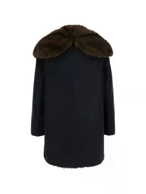 VALENTINI 1972 Single-breasted Coat With Fur Trim