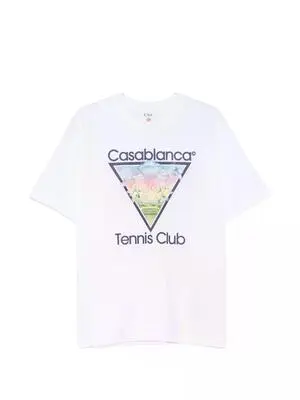 Casablanca Tennis Club Icon Graphic-print T-shirt - White