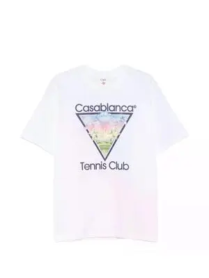 Casablanca Tennis Club Icon Graphic-print T-shirt - White