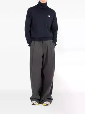 SOCIETE ANONYME St. Andrew Pleated Wide-leg Deadstock Cotton Trousers - Grey