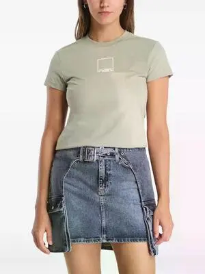 Karl Lagerfeld Logo Print Crew Neck T-shirt - Green