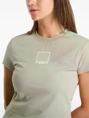 Karl Lagerfeld Logo Print Crew Neck T-shirt - Green