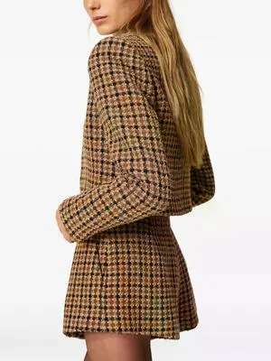 TWINSET Bouclé Check Spencer Jacket