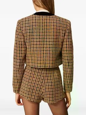 TWINSET Bouclé Check Spencer Jacket