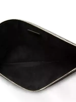 Fendi Leather Monster Zip Clutch Bag