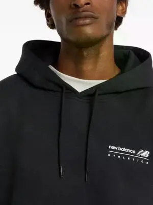 NEW BALANCE Logo-embroidered Hoodie - Black