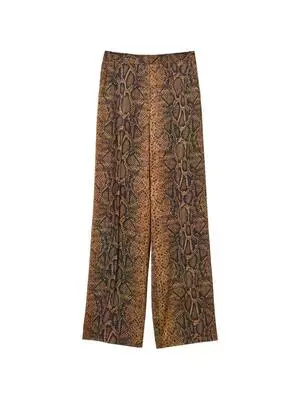 TWINSET Python Print Wide-leg Trousers