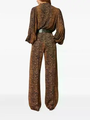 TWINSET Python Print Wide-leg Trousers