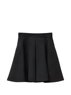 Versace Natté Wool Flared Mini Skirt With Medusa Detail