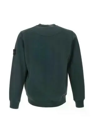 Stone Island 610060 Organic-cotton-fleece Regular-fit Crewneck Sweatshirt With Raglan Sleeves - Green
