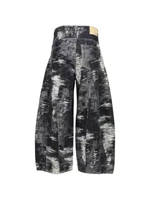 TAAKK Abstract Pattern Wide Leg Jeans