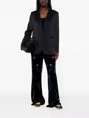 FORTE_FORTE Satin-finish Single-breasted Jacket