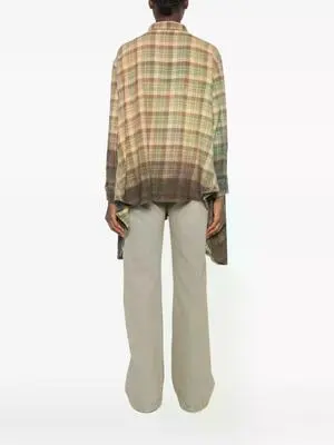 R13 Plaid-patterned Draped Shirt