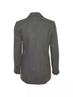 L'Agence Double-breasted Pinstriped Blazer