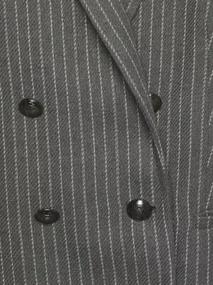 L'Agence Double-breasted Pinstriped Blazer