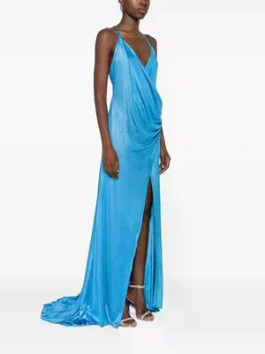 ALESSANDRO LEGORA Crossover-neck Maxi Dress