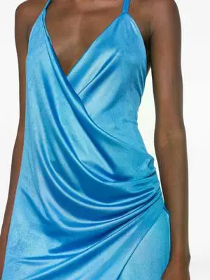 ALESSANDRO LEGORA Crossover-neck Maxi Dress