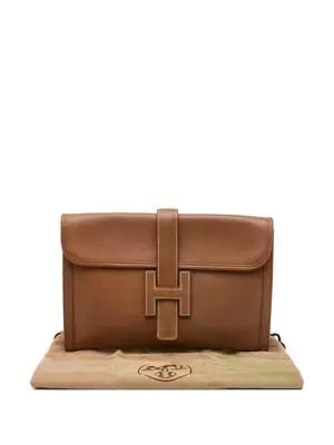 Hermès 1997 29 Jige Leather Clutch Bag