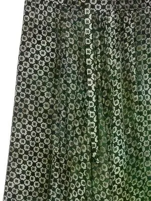 ZIGGY CHEN Geometric Print Drawstring Skirt